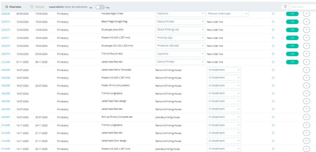 Graphic Order Management | Prindustry software